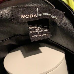 Moda International | Jackets & Coats | Black Leather Jacket | Poshmark